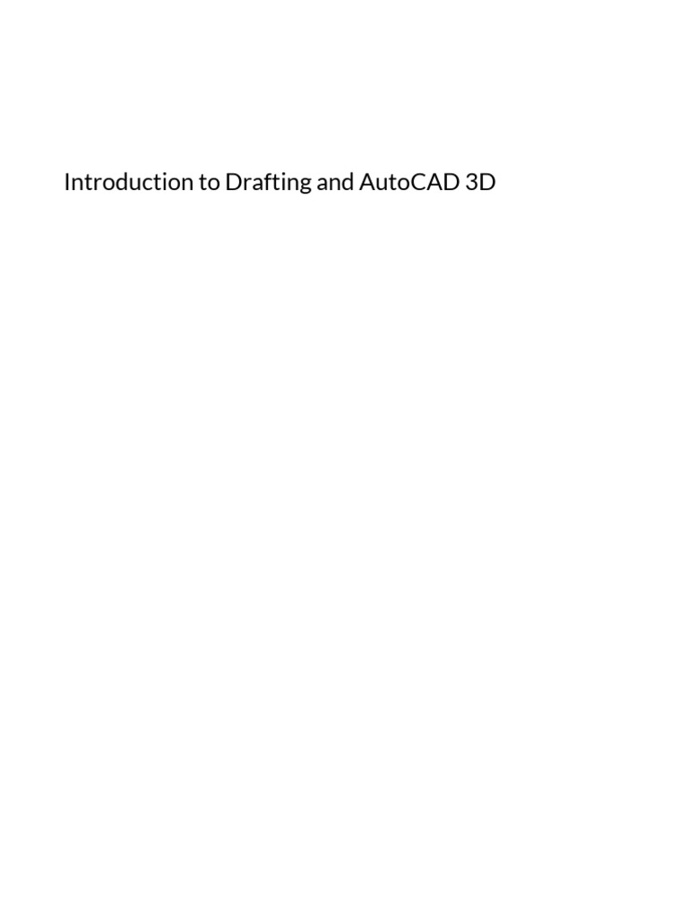 Introduction to Drafting and AutoCAD 3D 1660157017. Print | PDF | Menu (Computing) | Graphical ...