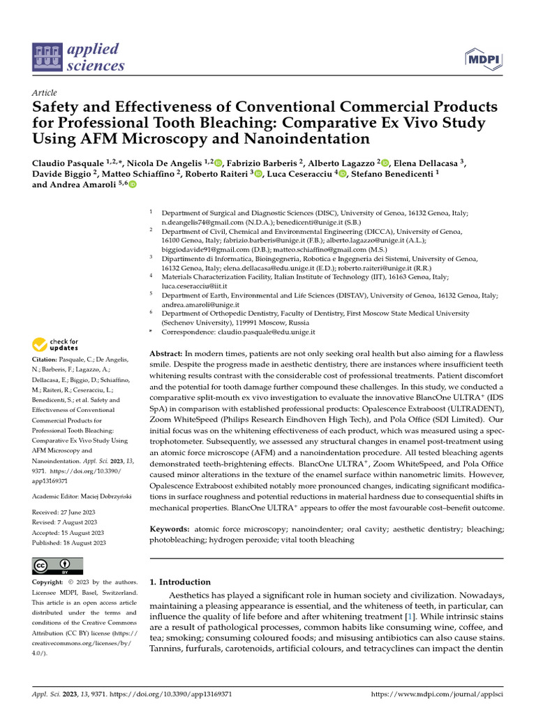 Ultra Study 2023 Applsci-13-09371 Wntuea | PDF | Physical Sciences