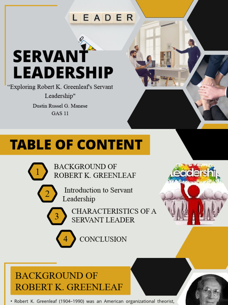 Servant Leadership PPT - Dustin | PDF | Servant Leadership | Leadership