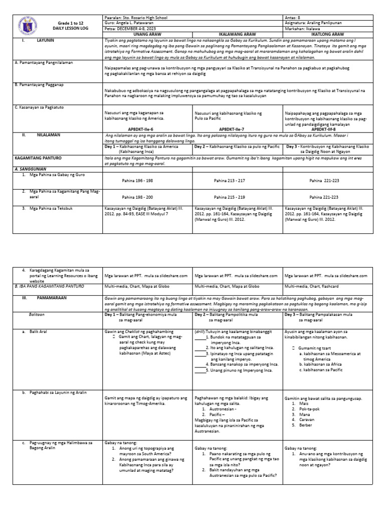 Final AP8 2nd LC Week 5 | PDF