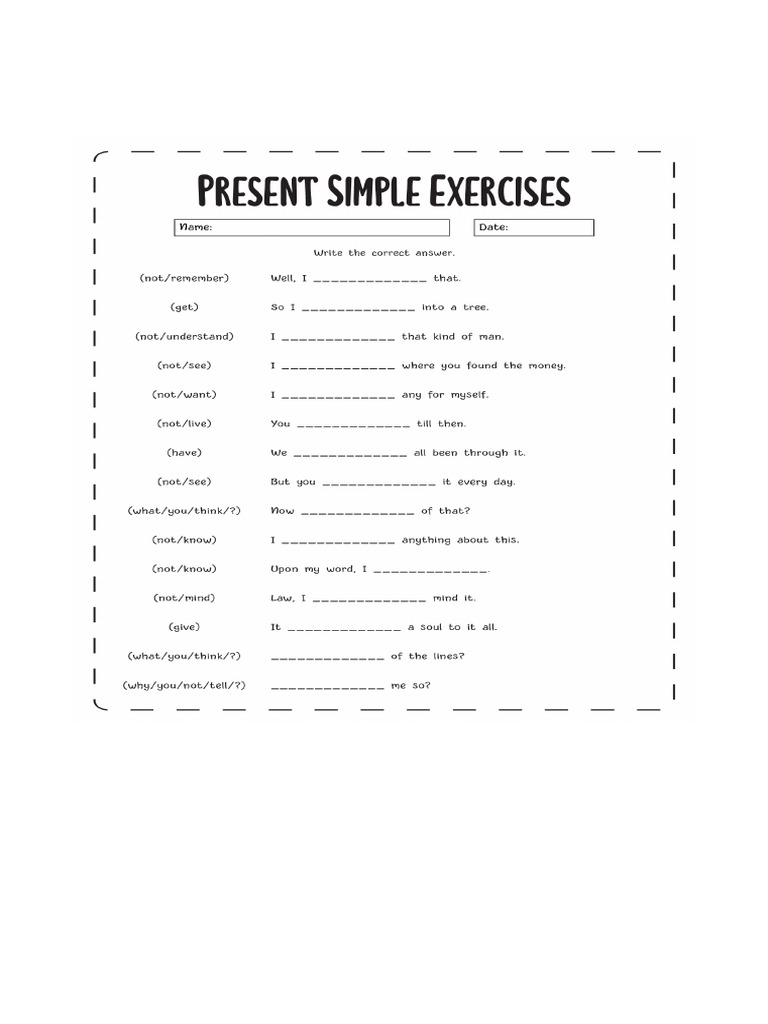 Present Simple Exercises Worksheet - 36317.jpg | PDF