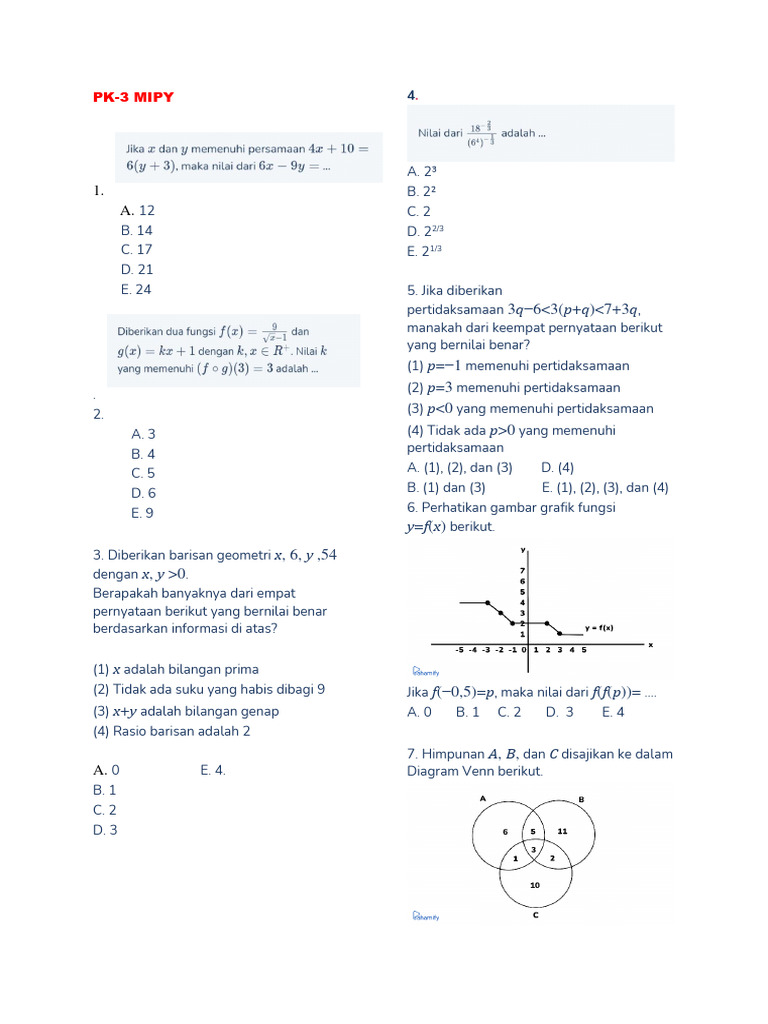 Q 6 3 (P+Q) 7+3q: Pk-3 Mipy | PDF | Metode & Bahan Ajar