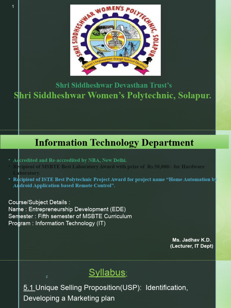 EDE Unit-5 | PDF | Business Incubator | Marketing