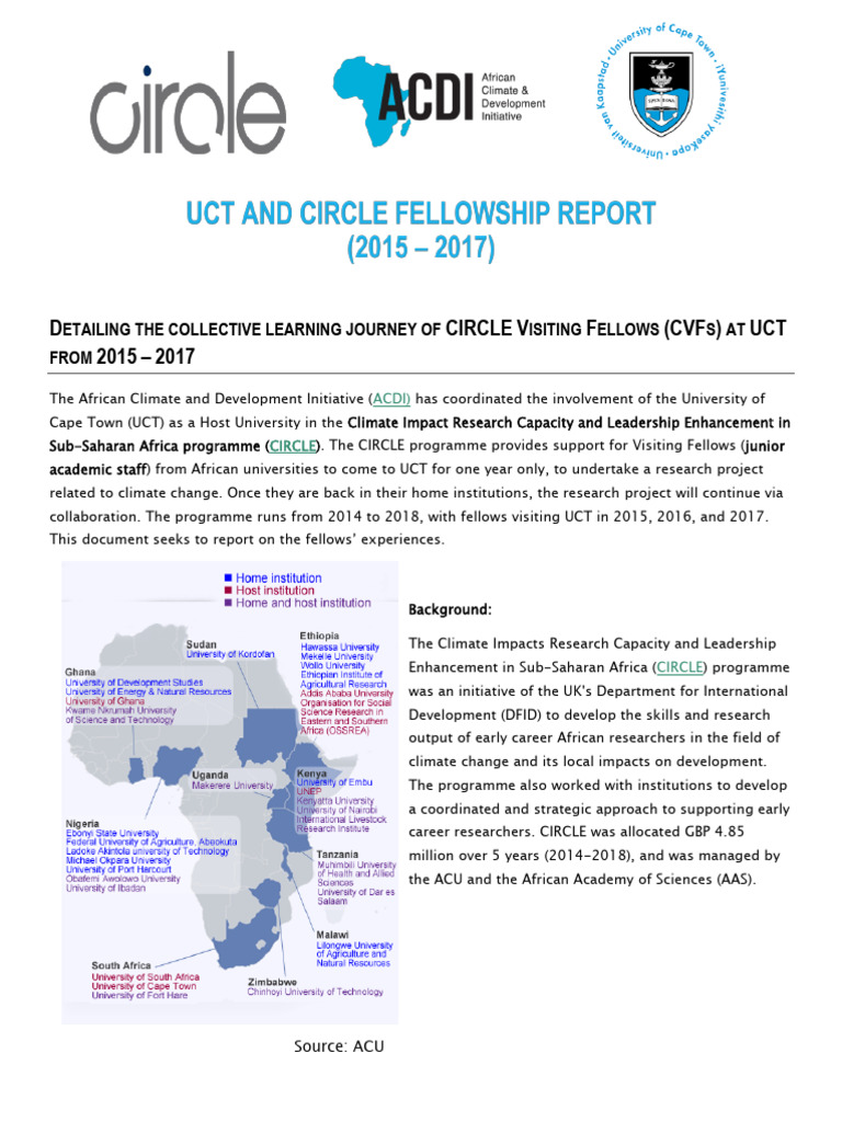Uct Acdi Circle Fellowship Report | PDF | Fellow | Natural Environment