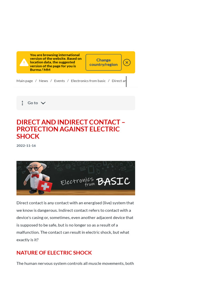 Direct and Indirect Contact - Protection Against Electric Shock ...