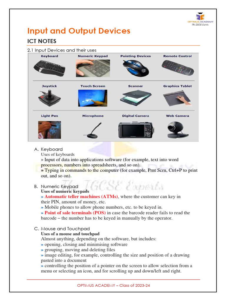 Ict CHP 2 | PDF | Optical Character Recognition | Radio Frequency Identification
