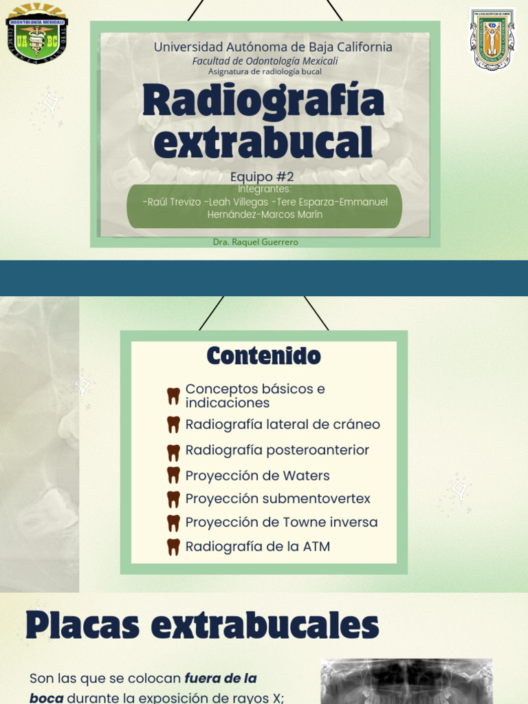Radiografías Extrabucales: Guía Completa | PDF | Rayo X | Radiología