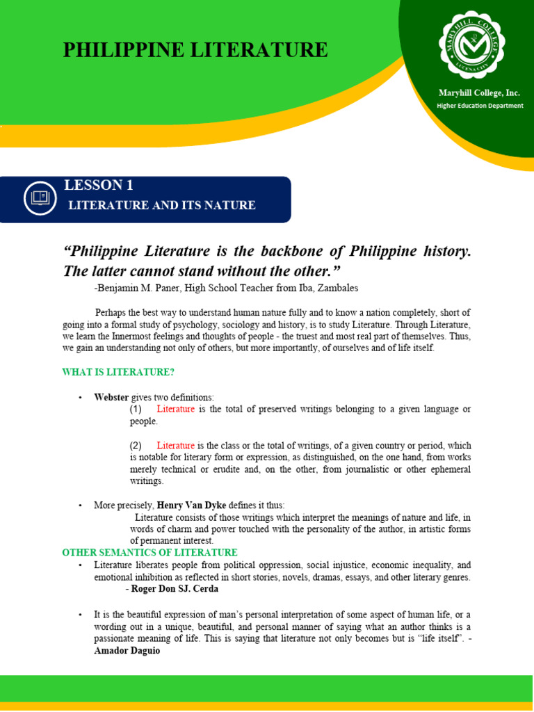 Philippine Literature | PDF | Poetry | Narrative