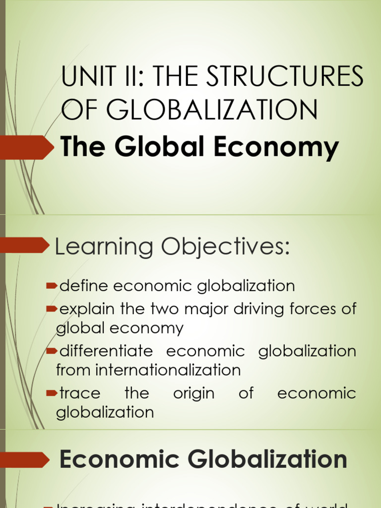 Globalization & Economic Structures | PDF