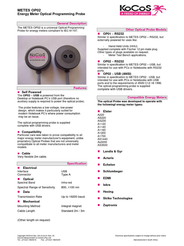 ME - OP02 - Datasheet - Rev05 - 2 | PDF | Usb | Laptop