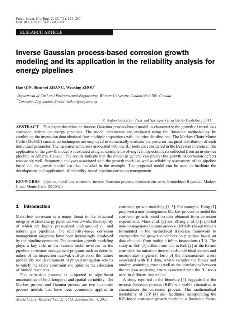 Energy Pipelines | PDF | Normal Distribution | Bayesian Inference