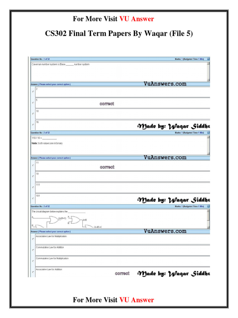 CS302 Final Term Papers by Waqar (File 5) | PDF | Language Arts & Discipline