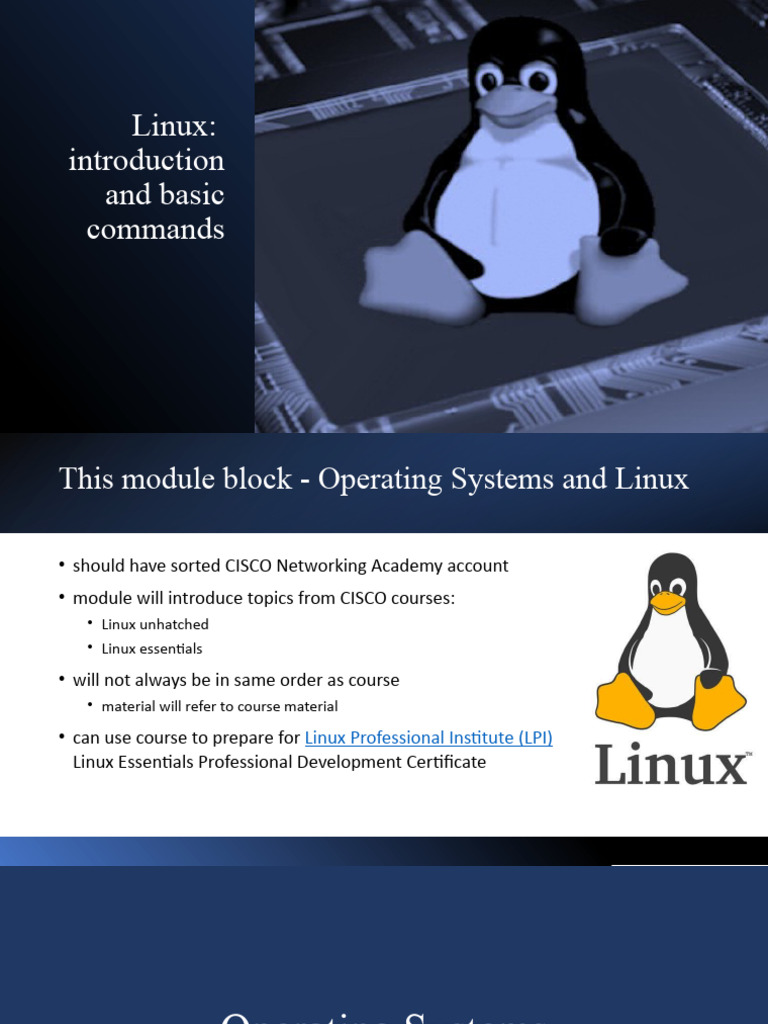 01 Linux Intro and Basic Commands | PDF | Linux Distribution | Linux 01 Linux Intro and Basic Commands | PDF | Linux Distribution | Linux