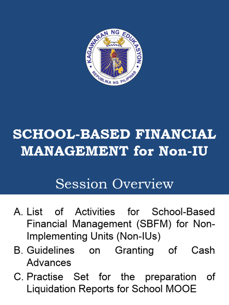 SCHOOL BASED FINANCIAL MANAGEMENT For Non IU 1 | PDF | Career & Growth | Business