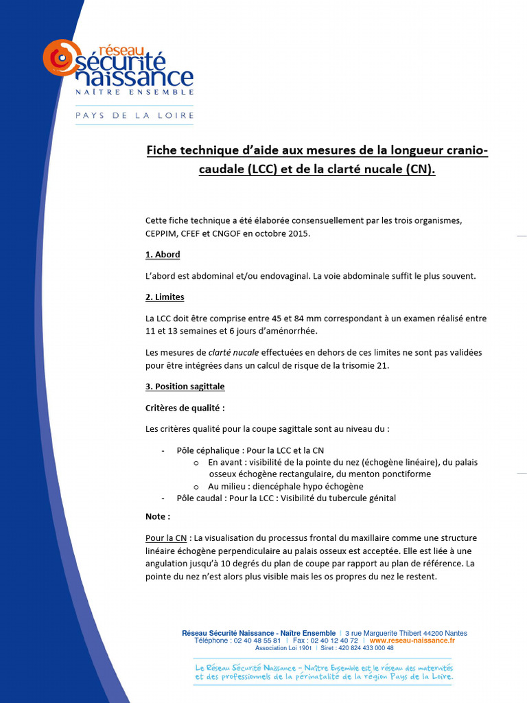 Mesure de la Longueur Cranio-Caudale | PDF | Cou