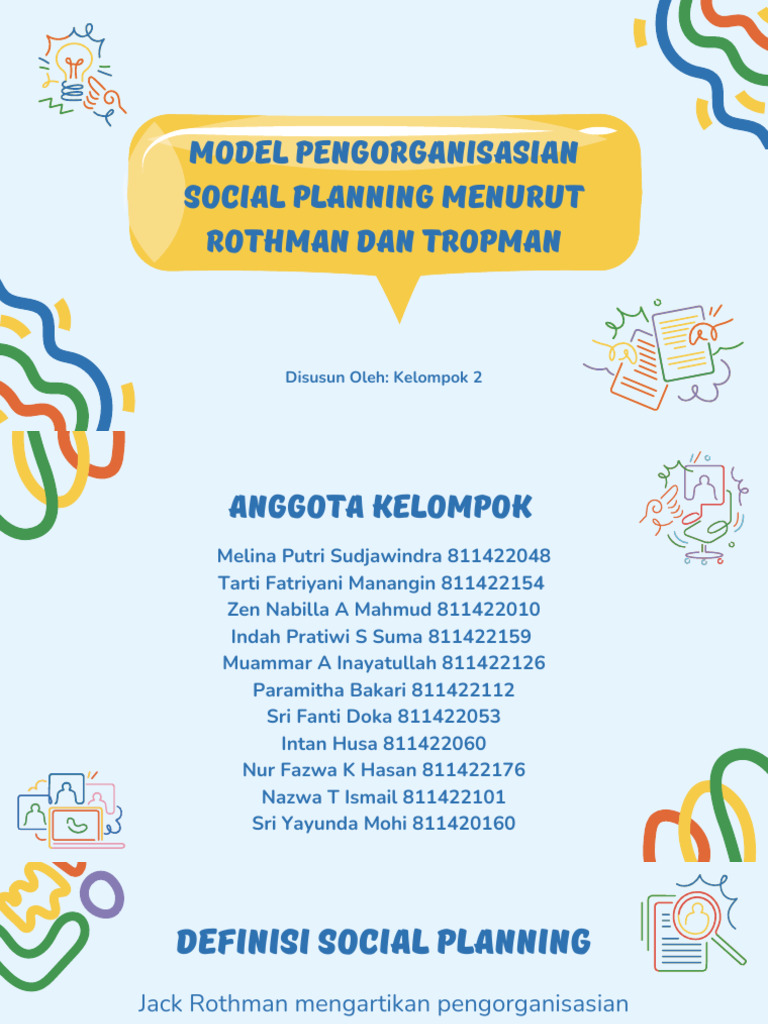 Model Perencanaan Sosial Rothman-Tropman | PDF | Ilmu Sosial