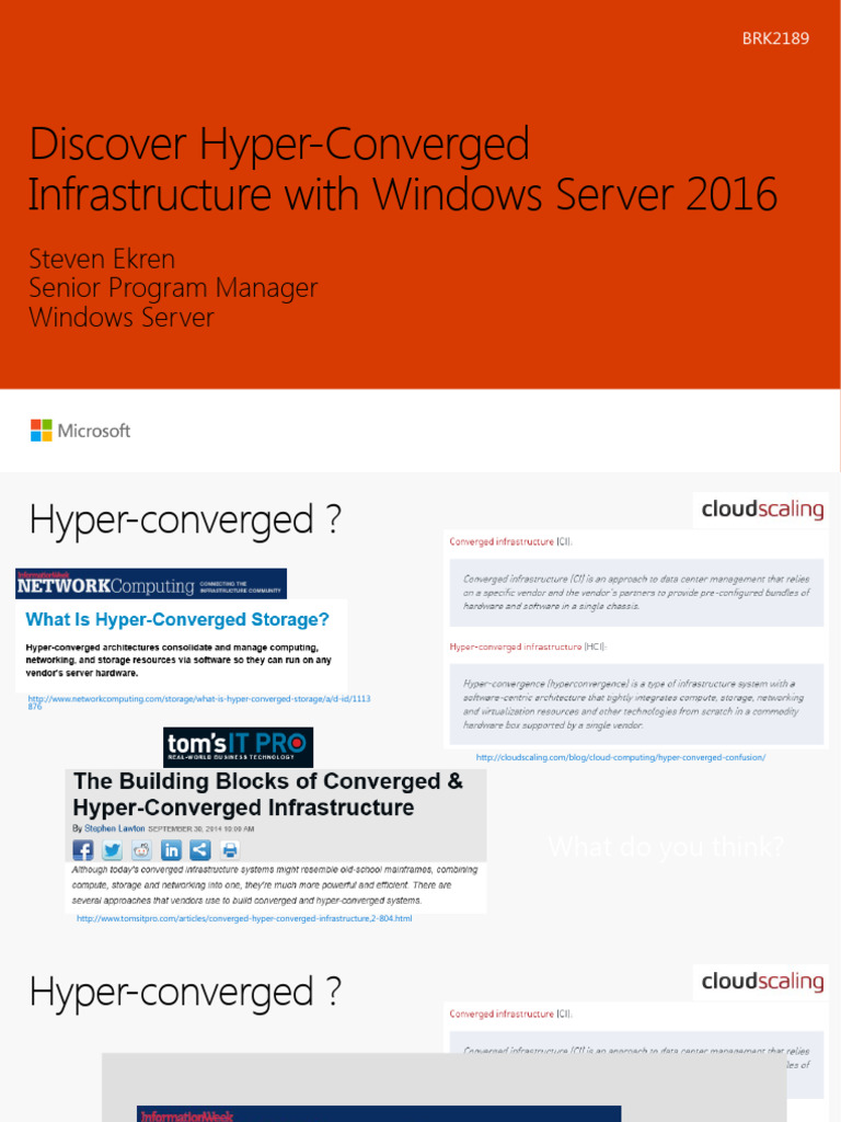 BRK2189 | PDF | Hyper V | Virtualization