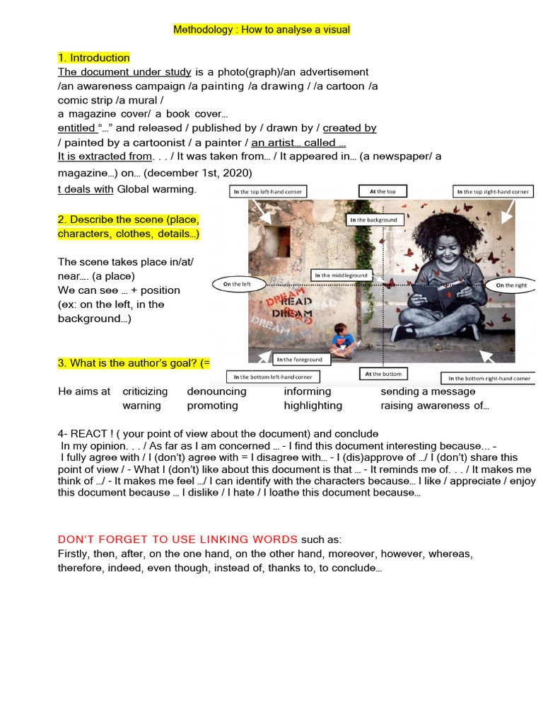 How To Analyse A Visual Document | PDF