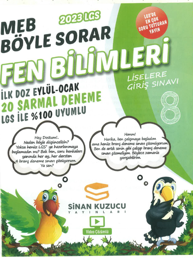 Sinan Kuzucu Yayınları Fen Bilimleri Lgs 8 | PDF