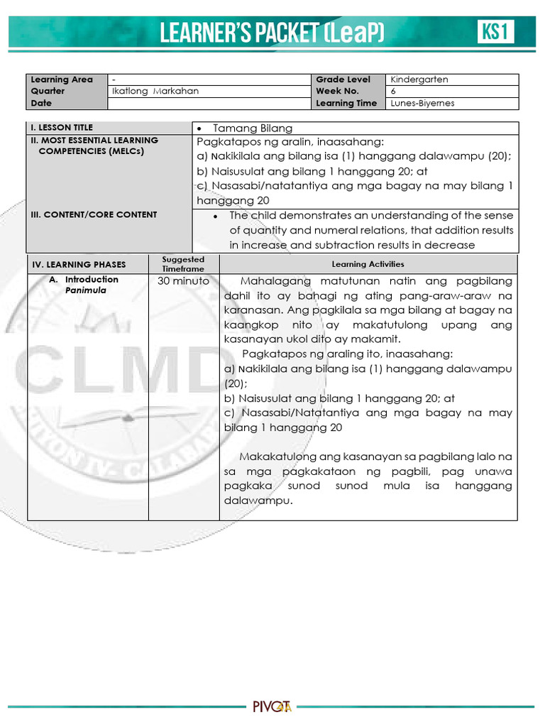 Q3 - Week 6 - PIVOT 4A LEAP FINAL | PDF