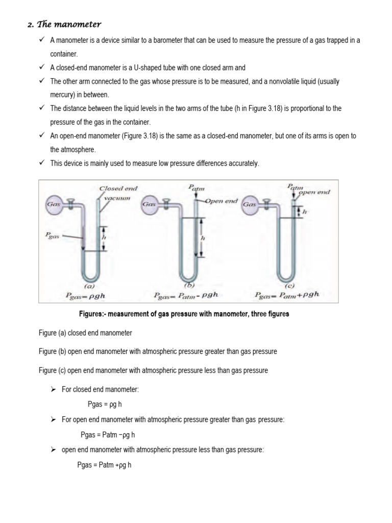 Handout 2 | PDF | Pressure Measurement | Pressure