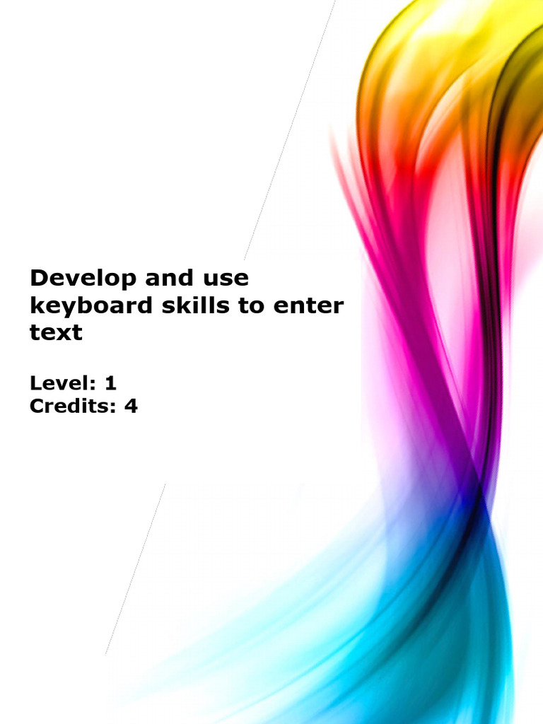 Keyboard Skills Development Guide | PDF