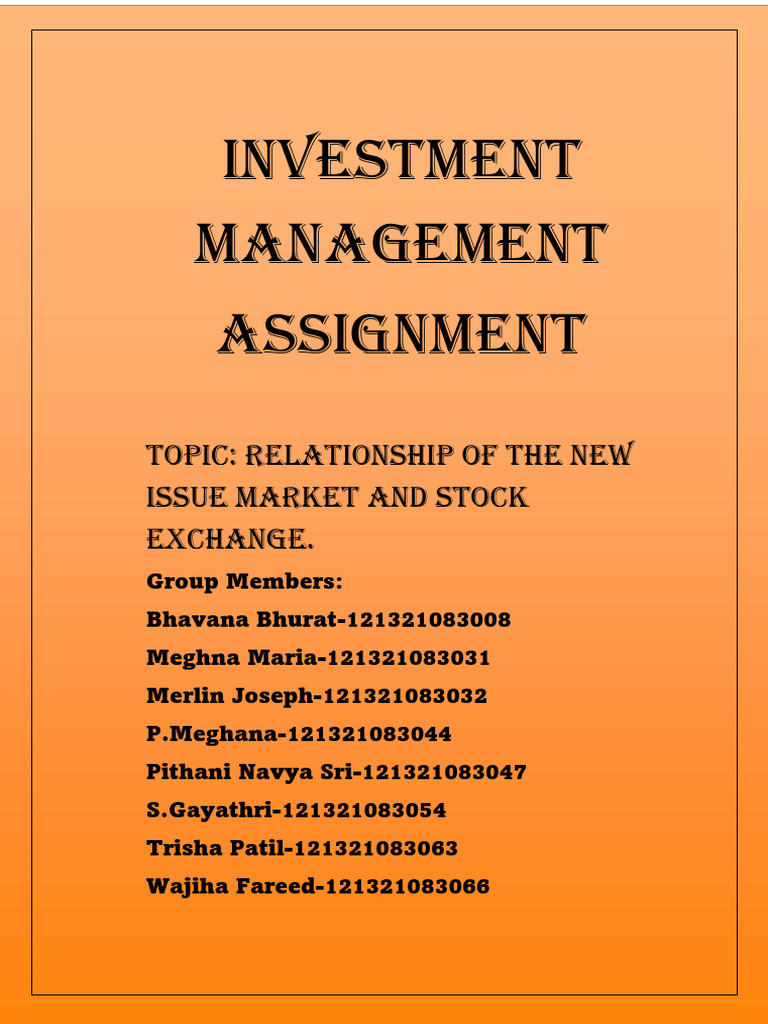 Relationship of New Issue Market and Stock Exchange-Skill Test | PDF ...
