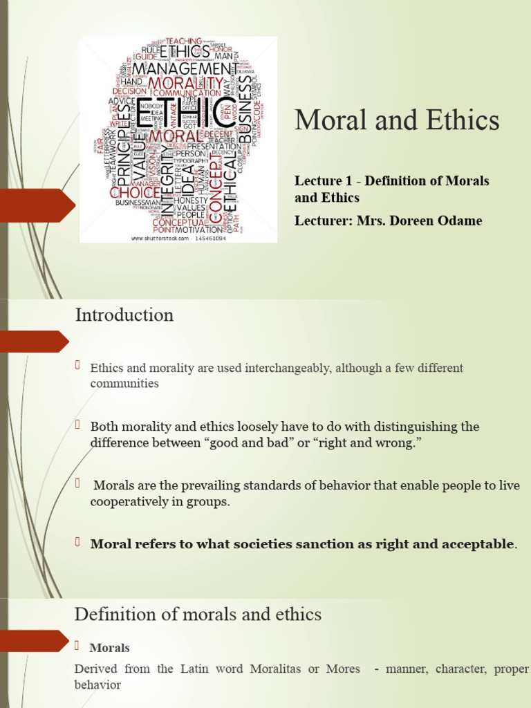 Understanding Morals and Ethics | PDF | Morality | Human Communication