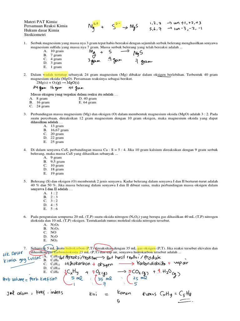 Latihan Soal PAT Kelas X 2022 | PDF