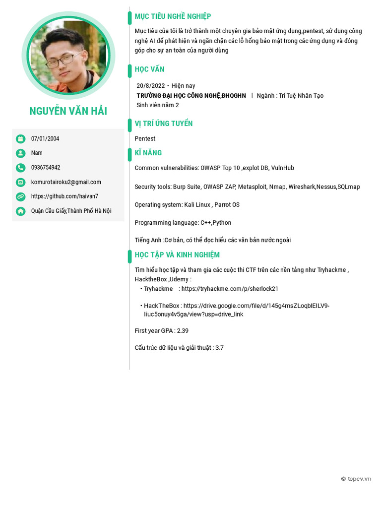 NguyenVanHai Pentest Cv | PDF