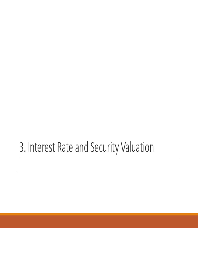 3 Interest Rate and Security Valuation Part-1 | PDF | Bonds (Finance ...