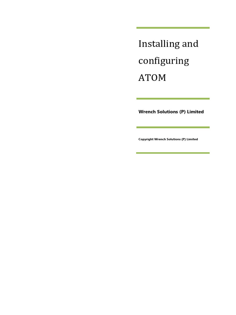 Setup Manual ATOM | PDF | Networking | Internet & Web