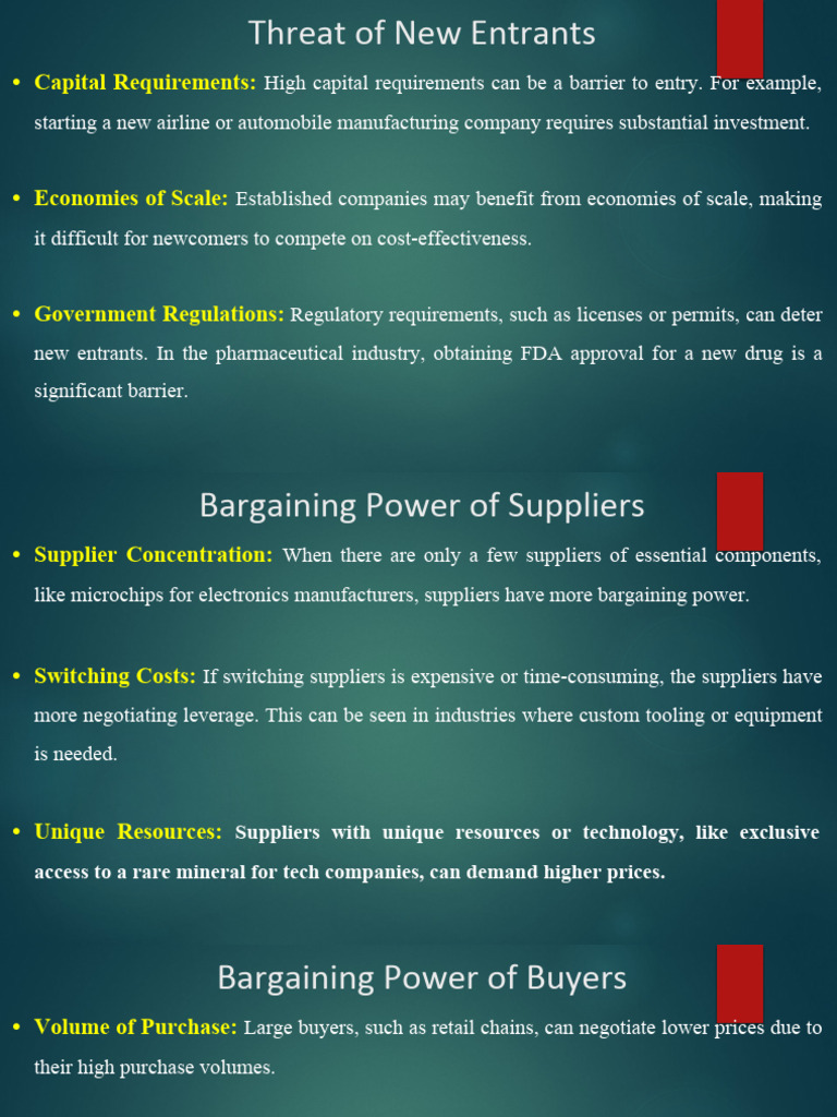 (Unit 2) Porter's Five Forces Examples | PDF | Financial Markets ...