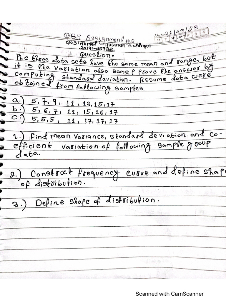 QBA Assignment 2 | PDF