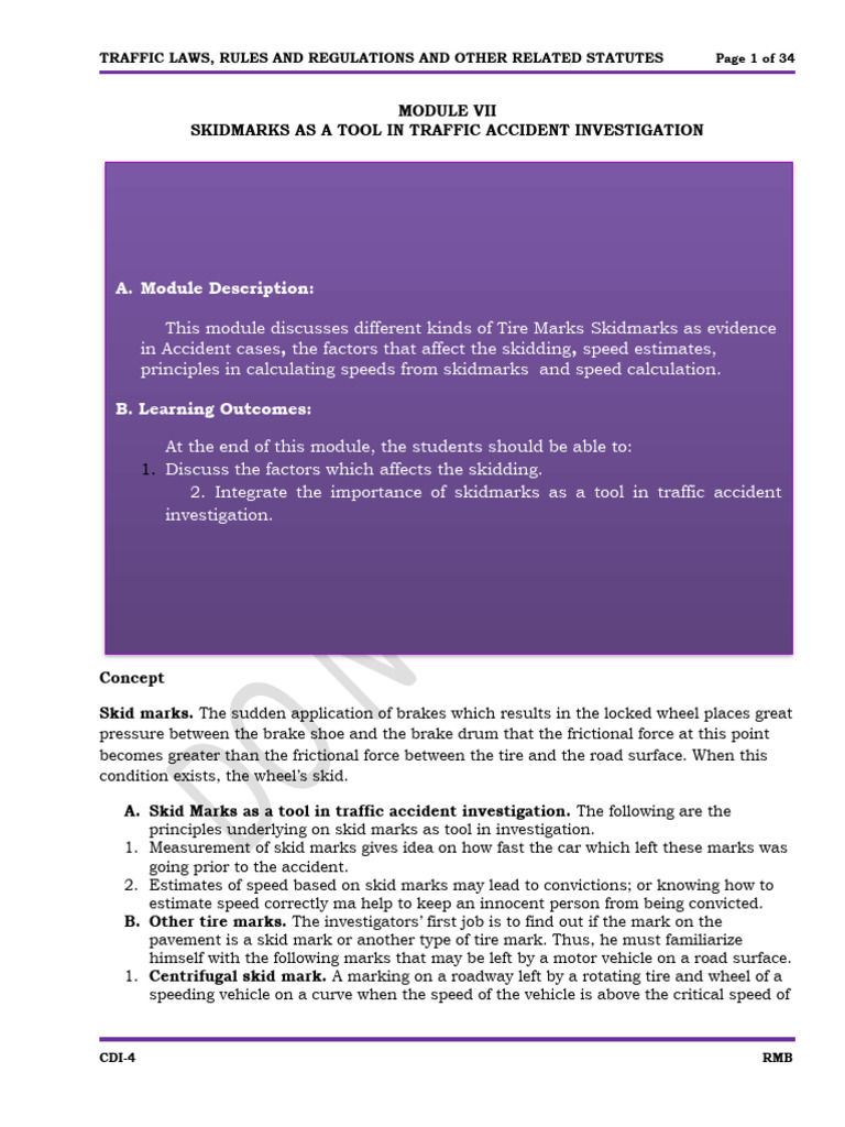 Module VII | PDF | Friction | Road