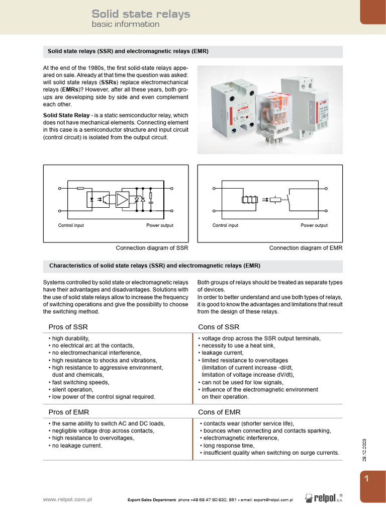 e_Solid state relays basic information | PDF | Relay | Switch