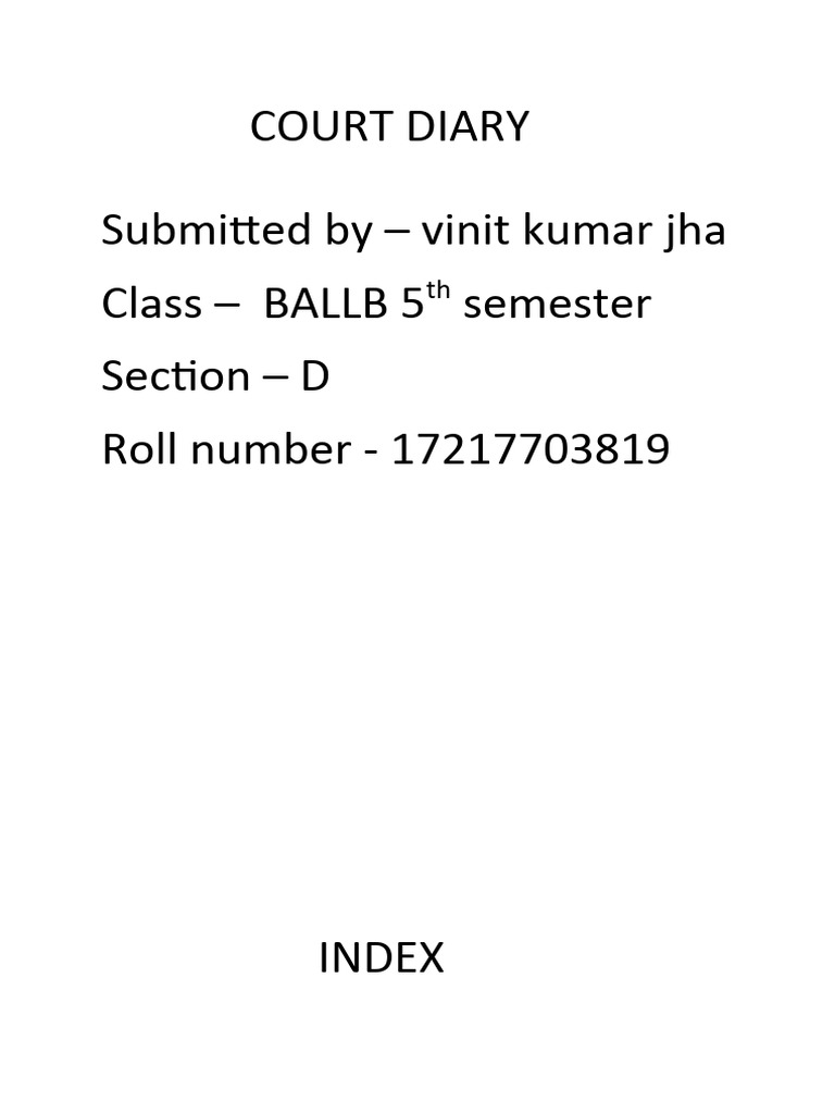 Court Diary New | PDF | Lawsuit | Cheque
