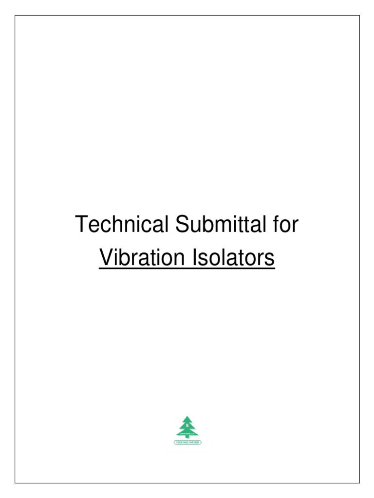 Isolator Submittal | PDF | Duct (Flow) | Pipe (Fluid Conveyance)