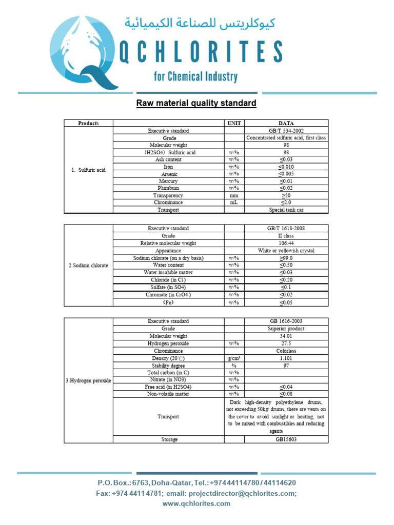 Industrial Chemical Standards Guide | PDF | Sodium Hydroxide | Sodium ...