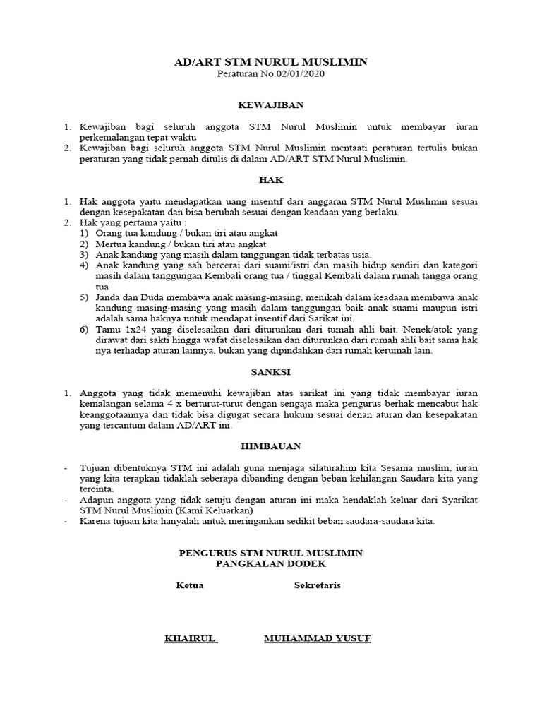 Ad Art STM Nurul Muslimin Cempedak | PDF