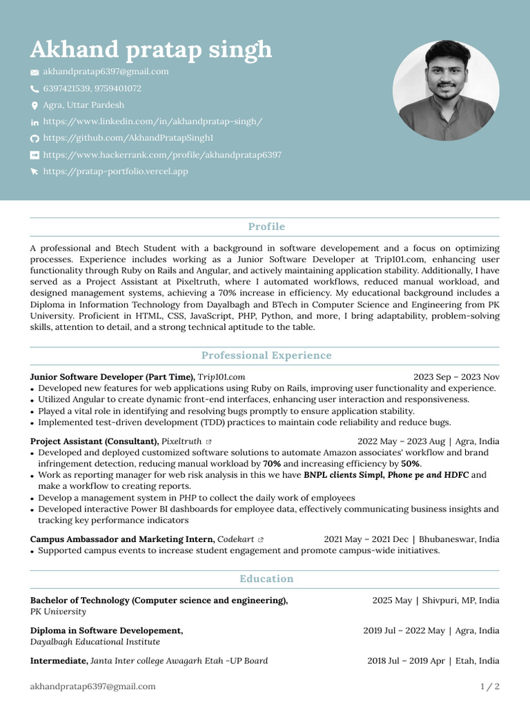 Akhand Pratap Singh Pdf Ruby On Rails World Wide Web 8291
