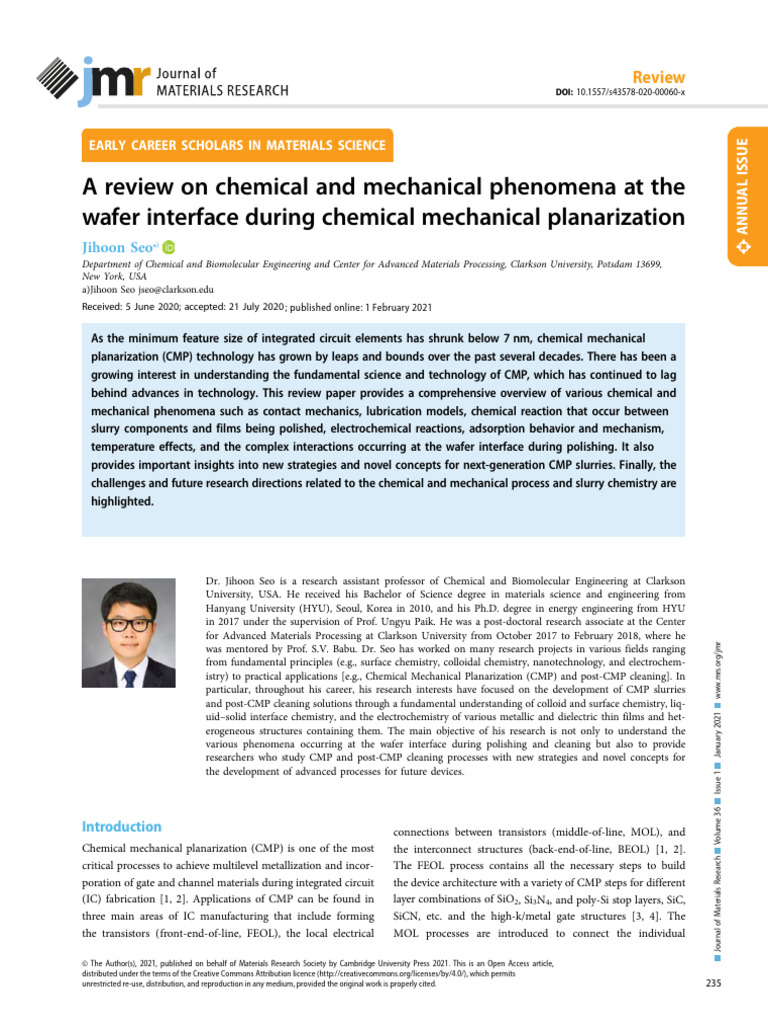A Review On CMP | PDF | Corrosion | Redox