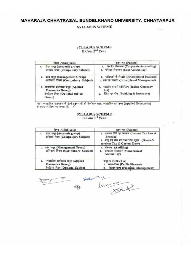 Bcom Commerce Ii Iii Year | PDF