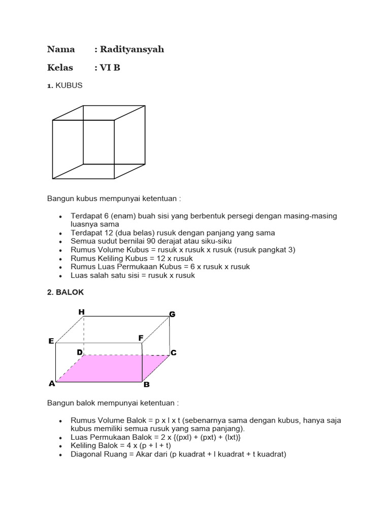 5 Rumus Balok Kubus | PDF | Metode & Bahan Ajar