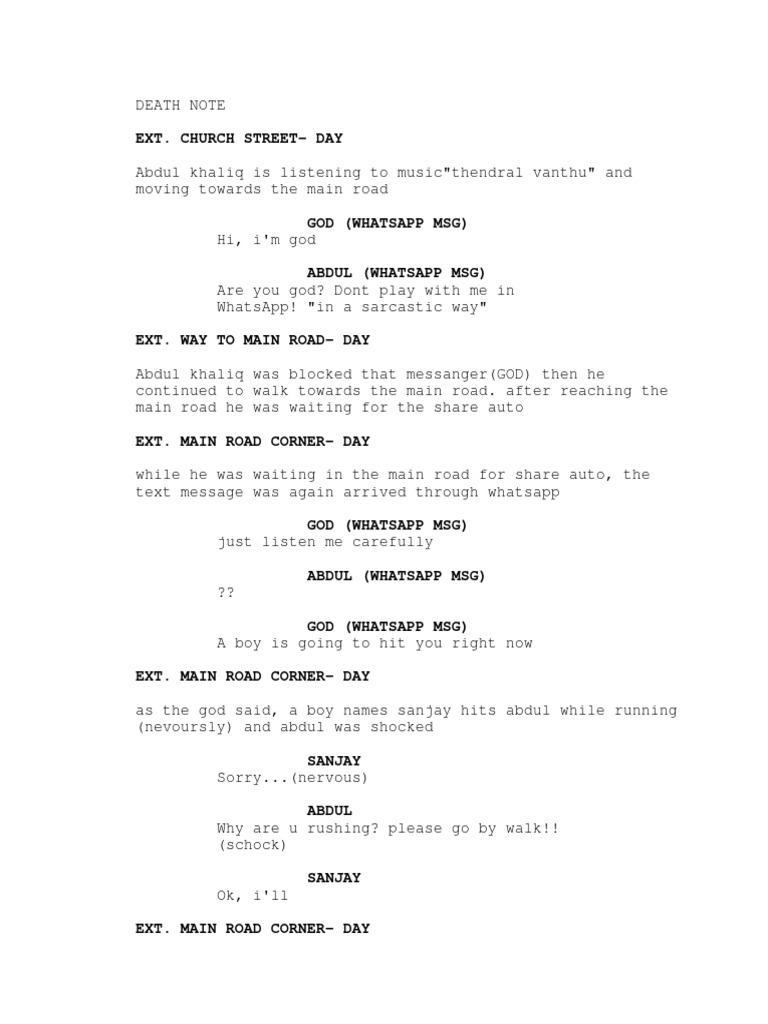 Script DEATH NOTE | PDF