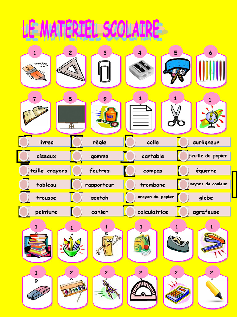 Fournitures scolaires 1 | PDF