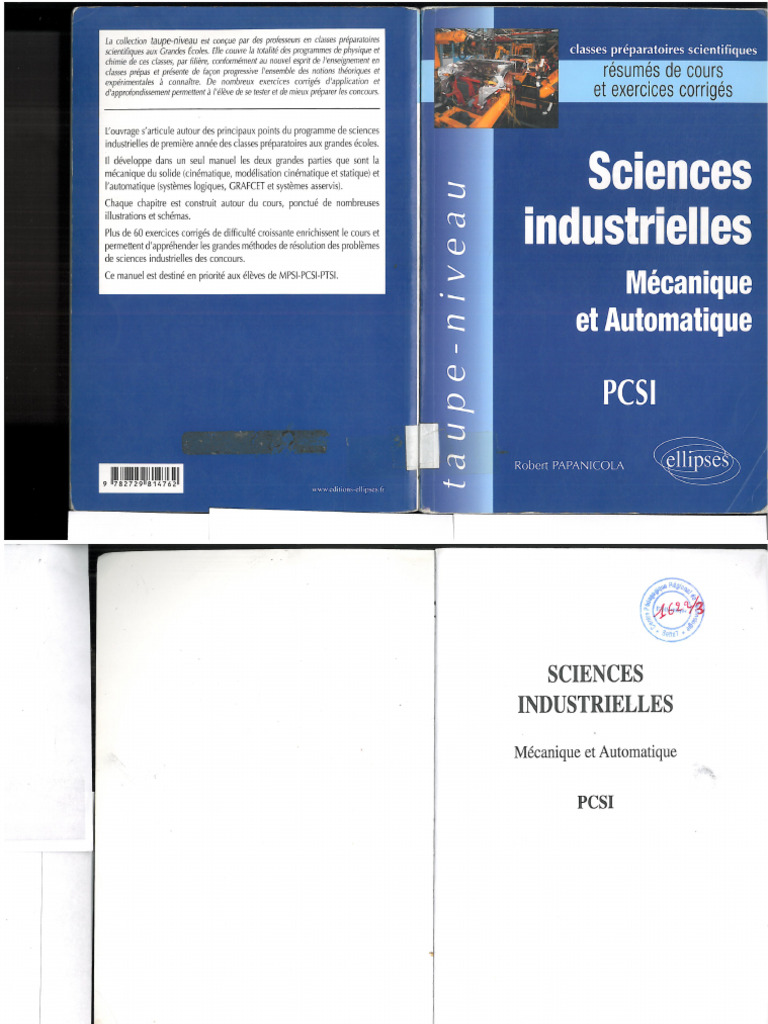 Sciences Industrielles - Mécanique Et Automatique | PDF