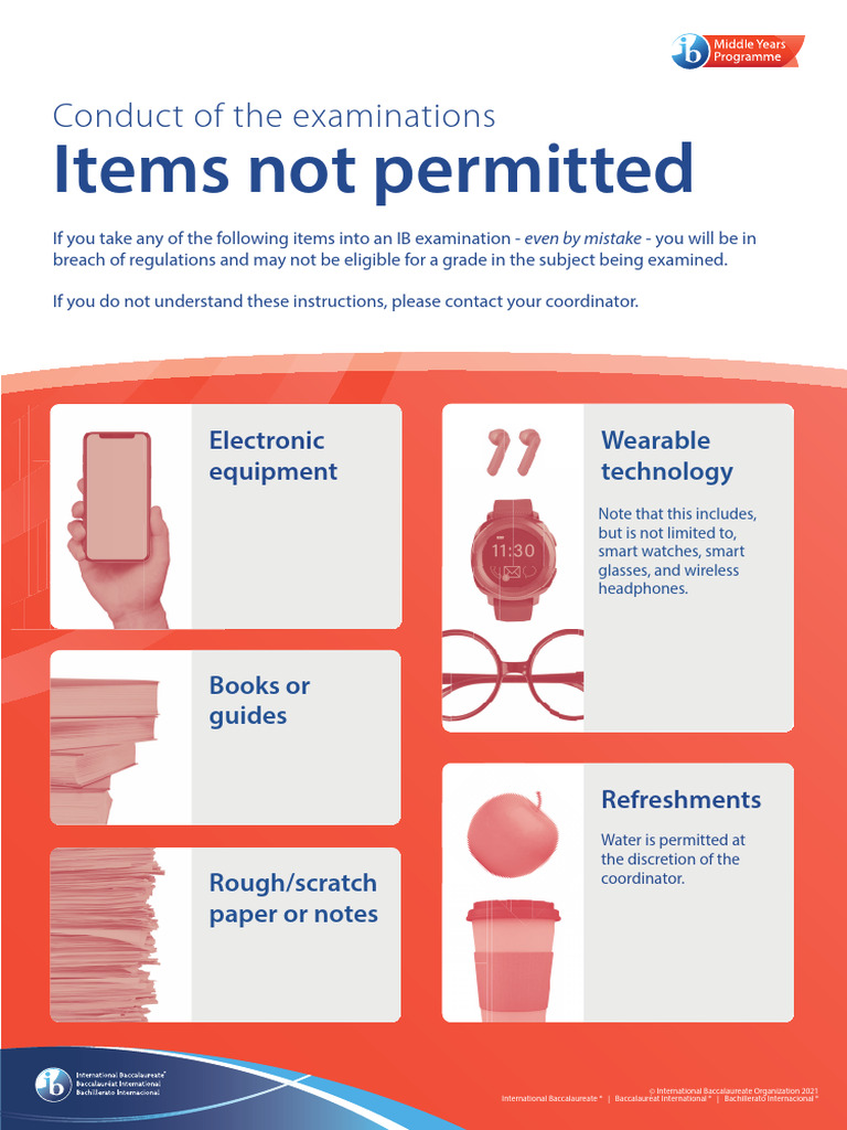 Items Not Permitted | PDF
