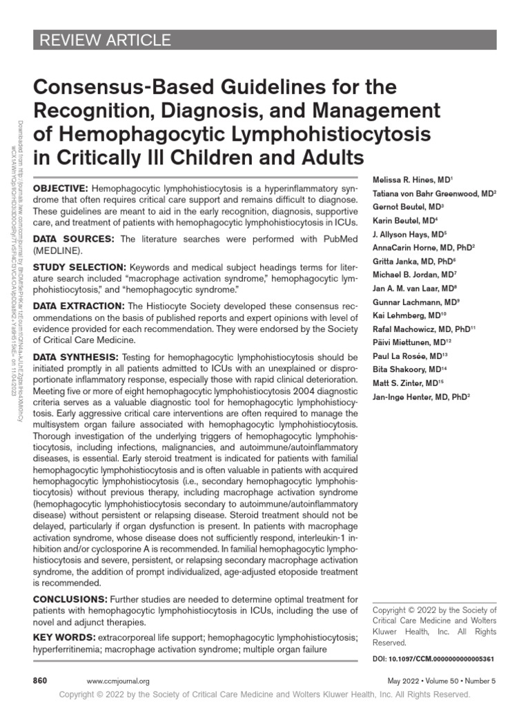Consensus Based Guidelines For The Recognition,.15 | PDF | Immunology ...