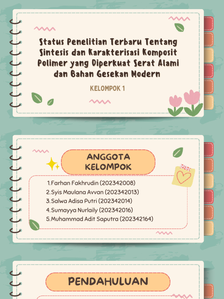 Sintesis Komposit Polimer Serat Alami | PDF | Teknologi & Rekayasa